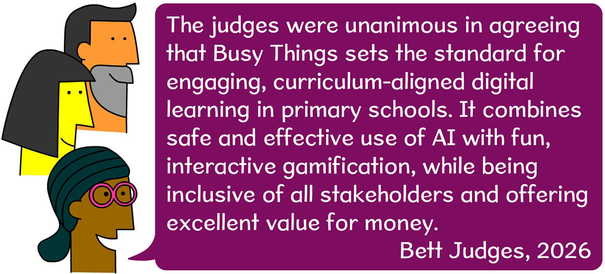 Busy Things Winner at the Bett Awards 2026