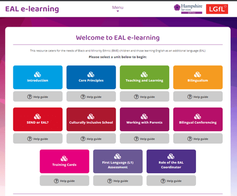 English as an Additional Language (EAL) LGfL Resources Updated