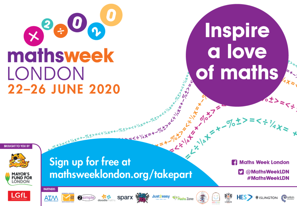 Maths Week London 2020 - Ready, Steady, Get Registered!